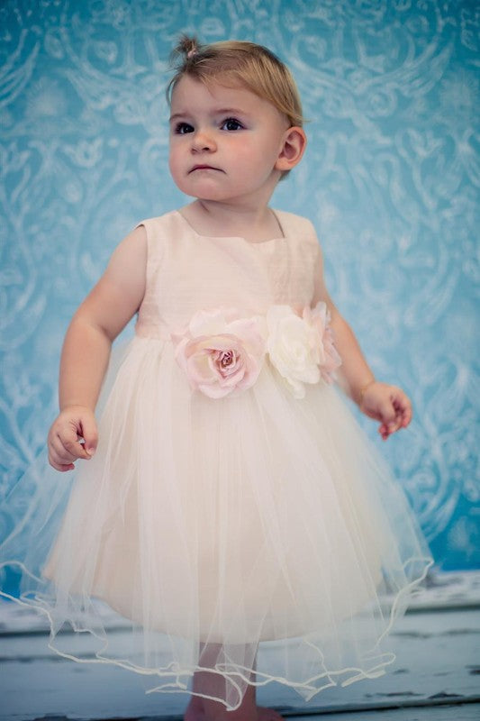 Poly Silk Tulle Baby Dress (Ivory) – Kid's Dream