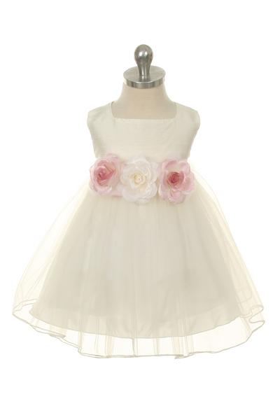 Ivory Poly Silk Tulle Baby Dress – Kid's Dream